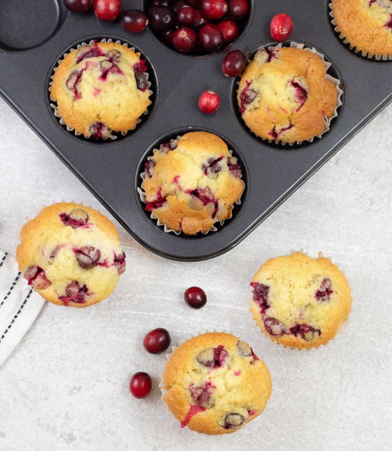 Fresh Cranberry Muffins - Super Easy - Recipe Tale